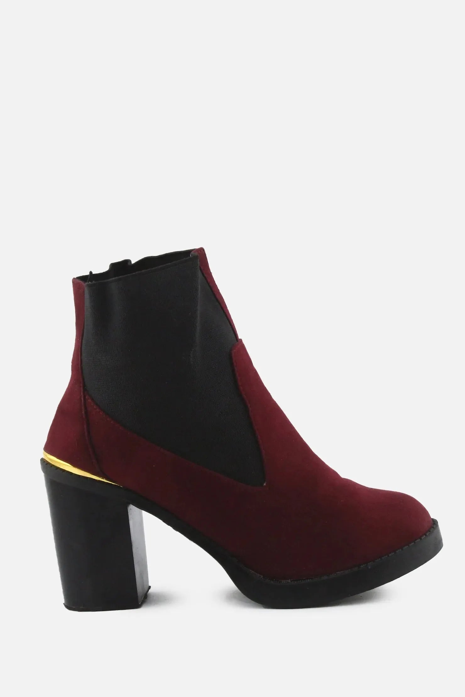 Primark Stretchable Block Ankle Boots | Suede – sundaybazar